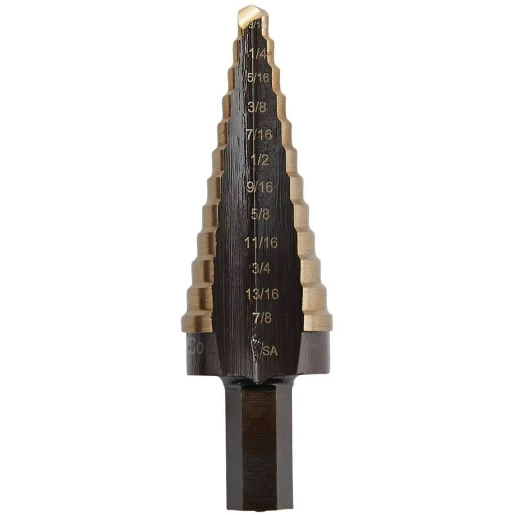 Irwin 10234CB Unibit Cobalt Alloy Steel #4 12 Step Drill Bit 3/16-in ...