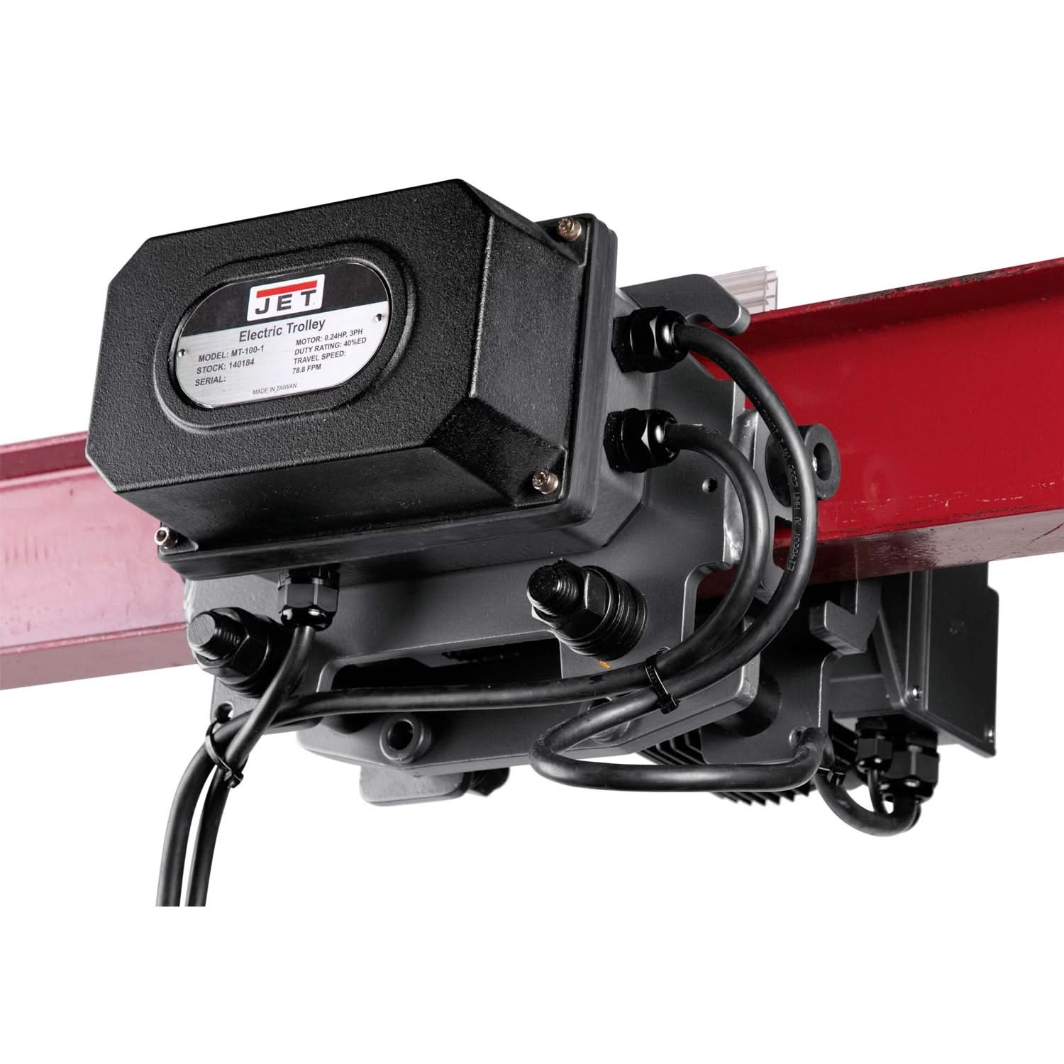 JET 140183 MT050, 1/2TON, ELECTRIC 2 SPEED TROLLEY 3Ph – Tool Nut