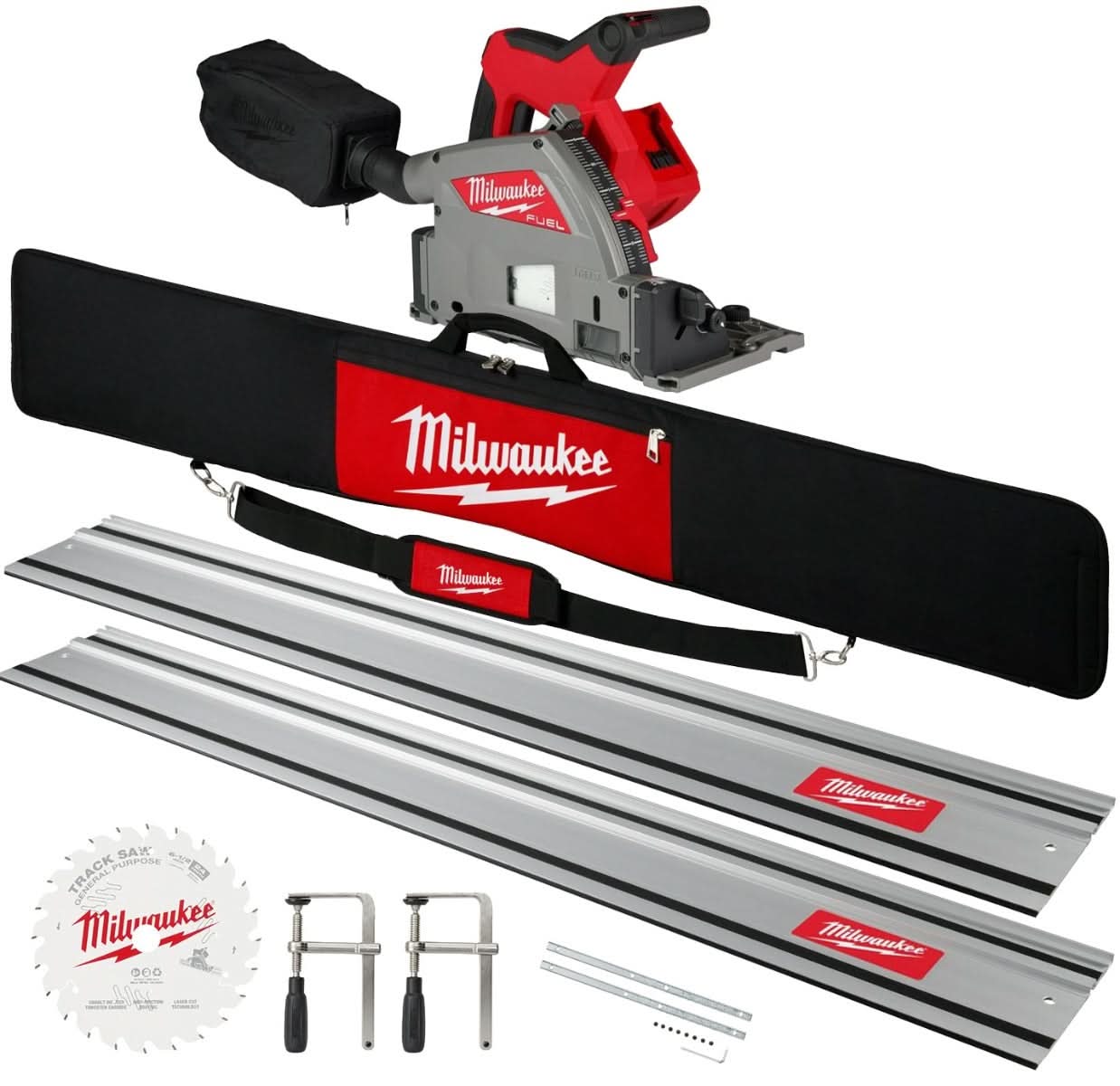 Milwaukee M18 FUEL Cordless 6-1/2" Plunge Track Saw w/ 110-in. Guide R ...