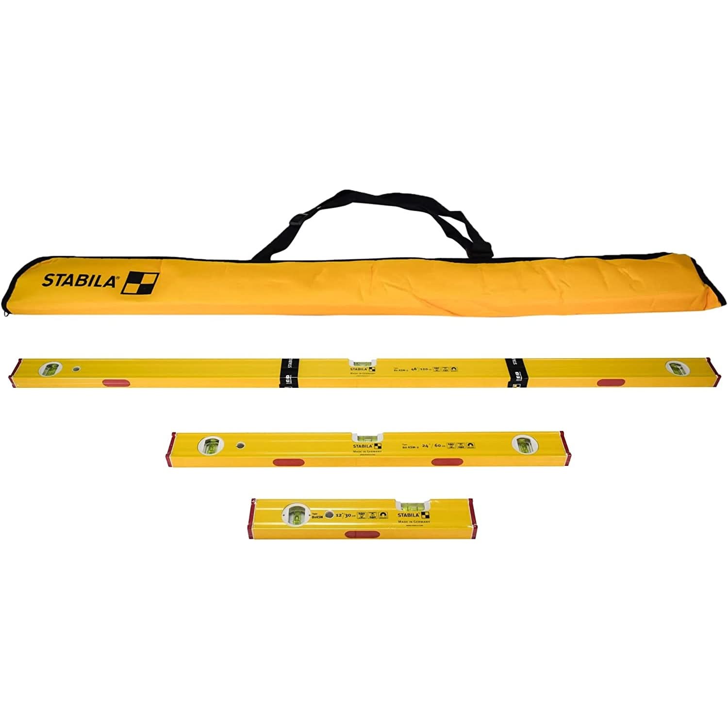 Stabila 29940 PRO SET 80 ASM 3-Piece Magnetic Spirit Level Set – Tool Nut