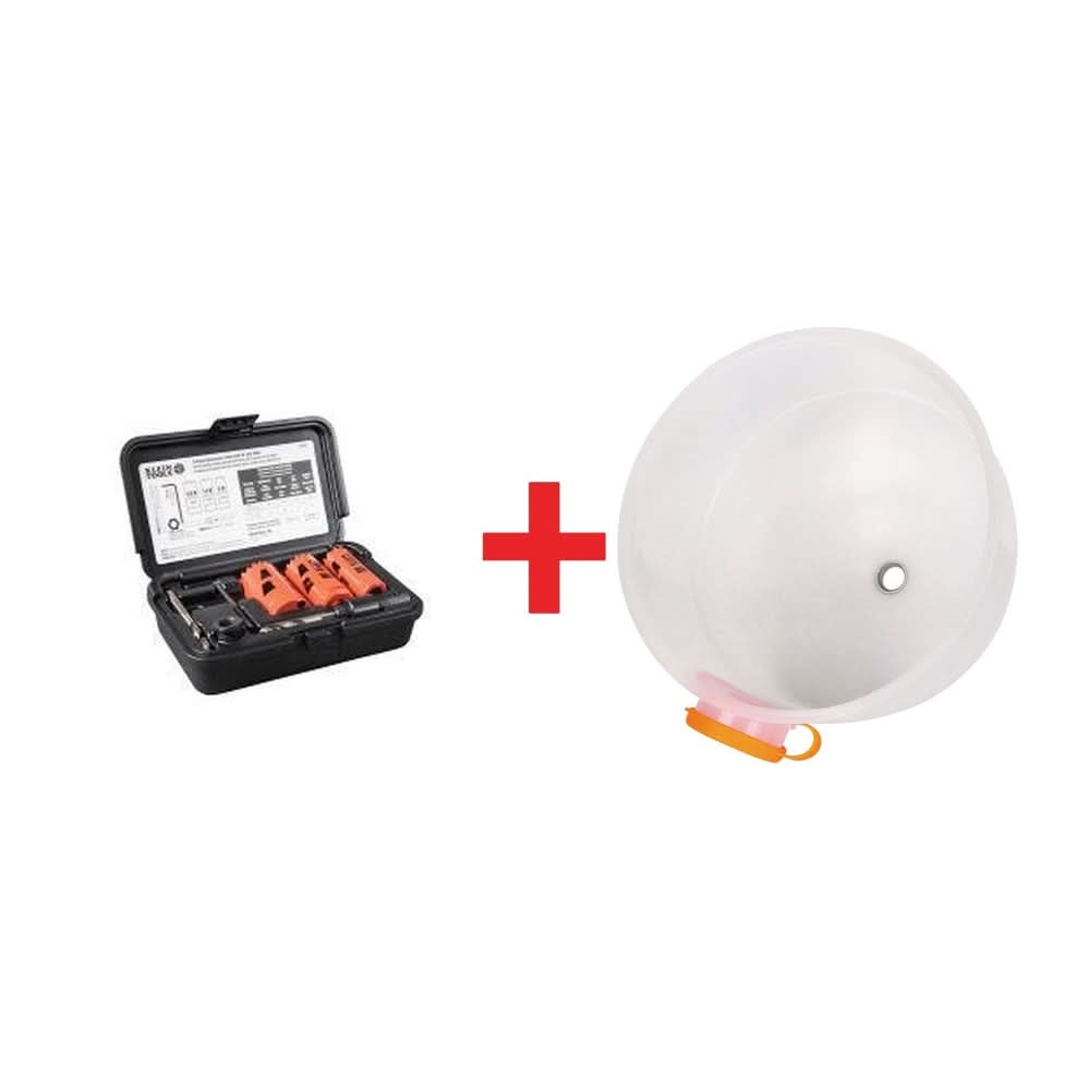 Klein Tools Electrician's Hole Saw Kit with 3-Piece Arbor and Collapsi ...
