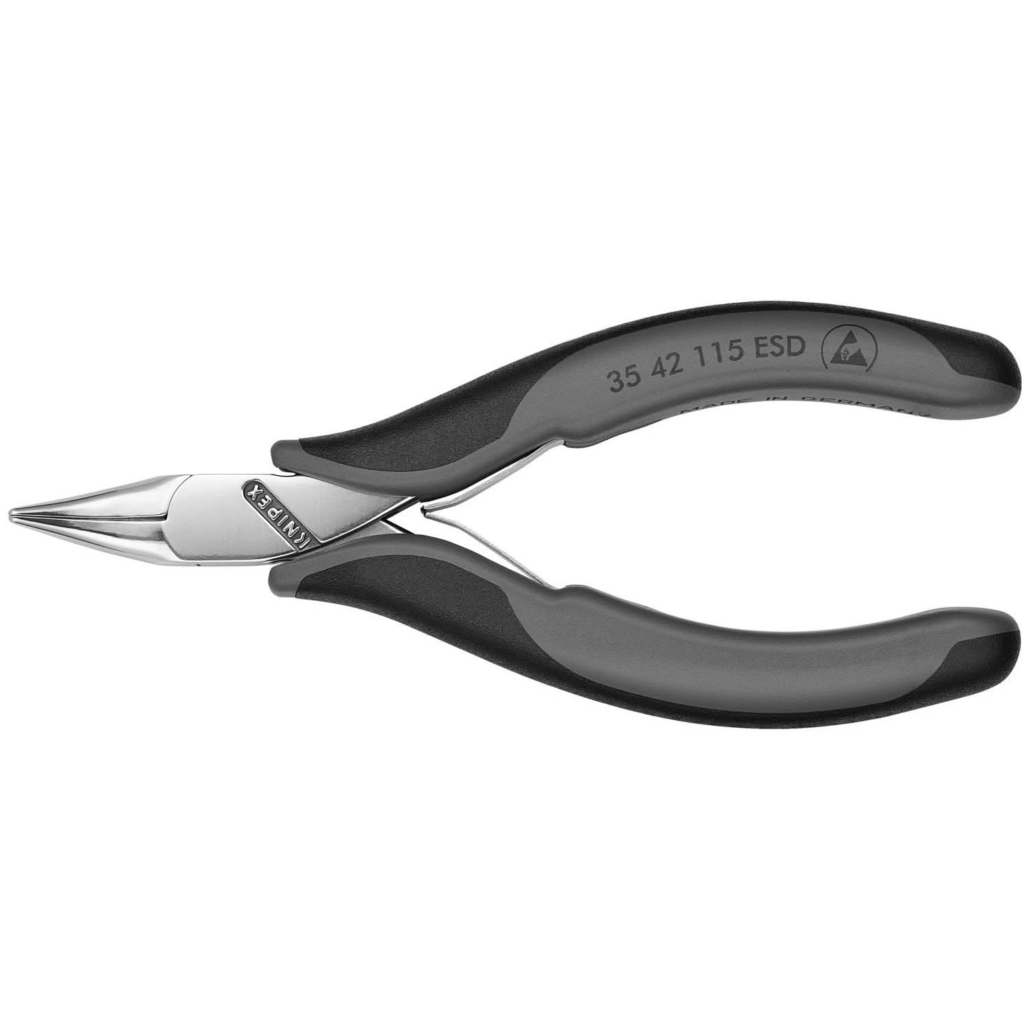 Knipex 35 42 115 ESD Electronics 45° Angled Pliers-Half Round Tips ...