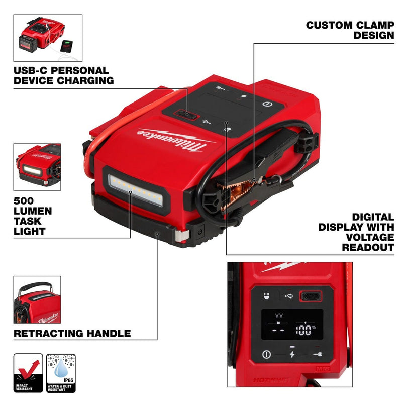 Milwaukee 3841-20 M18 HOTSHOT Jump Starter, Tool Only – Tool Nut