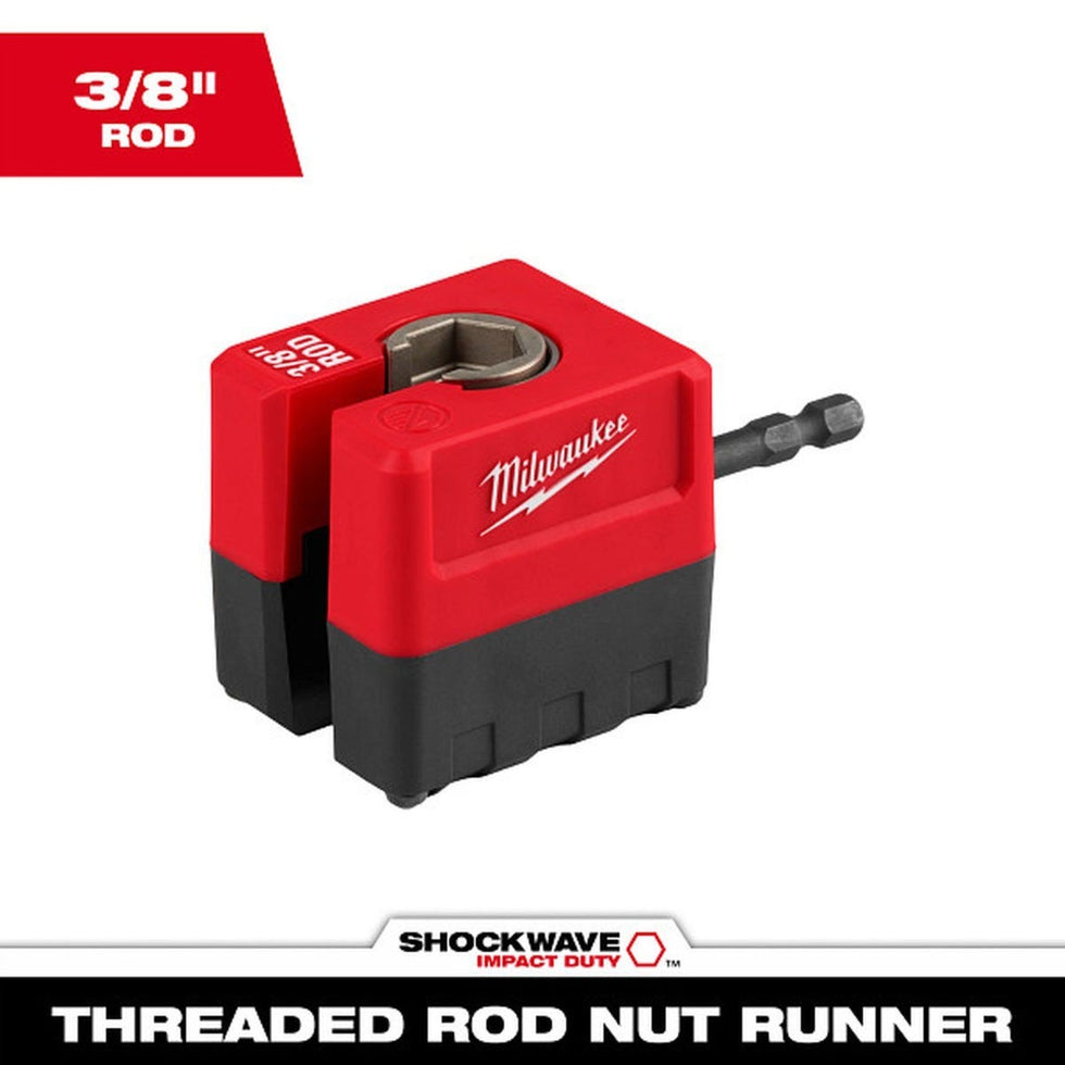 Milwaukee 48-32-2391 SHOCKWAVE Impact Duty 3/8-in. Threaded Rod Nut Ru ...