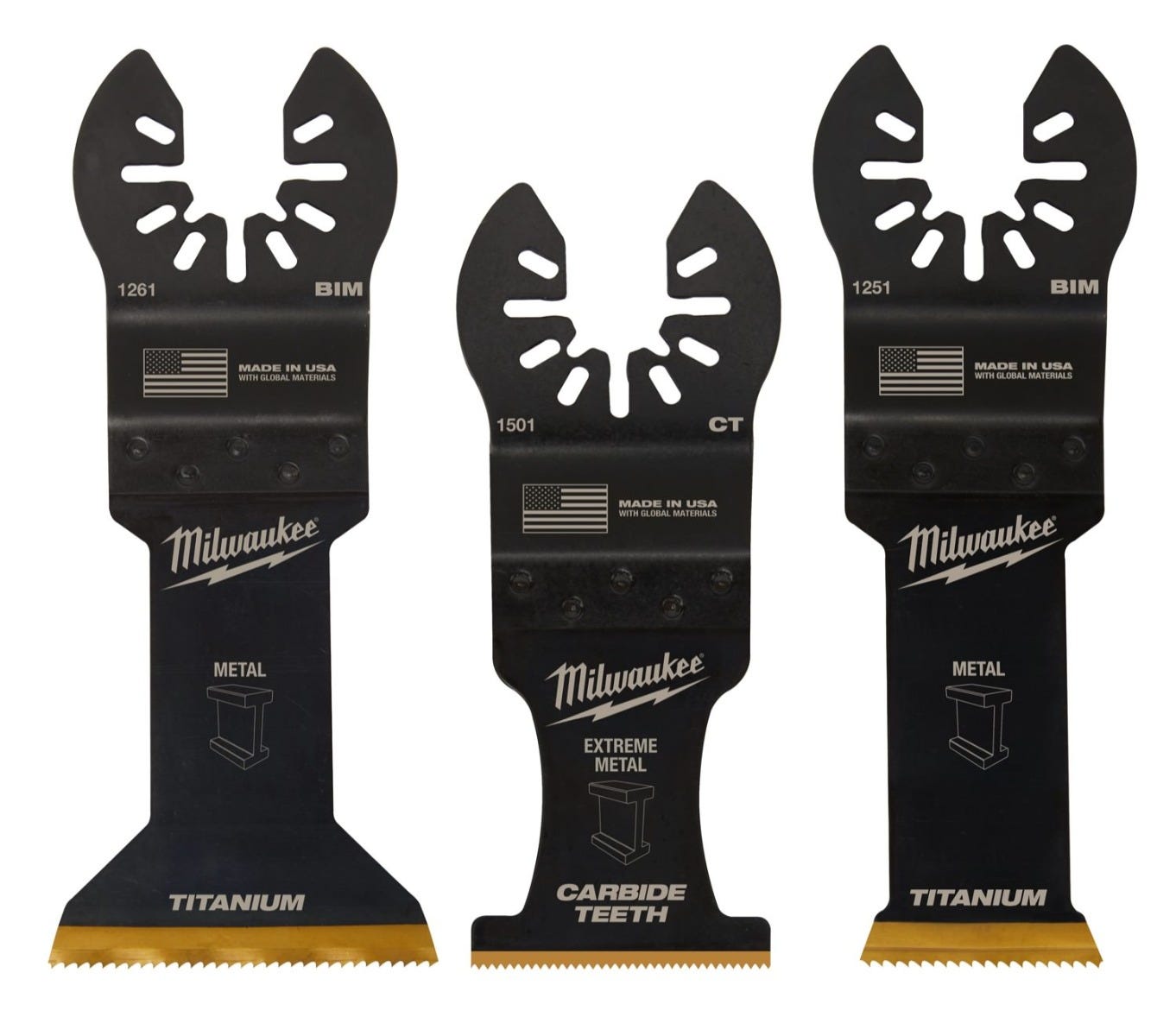Milwaukee 49-10-9006 Open-Lok Metal Cutting Multi-Tool Blade, Variety ...