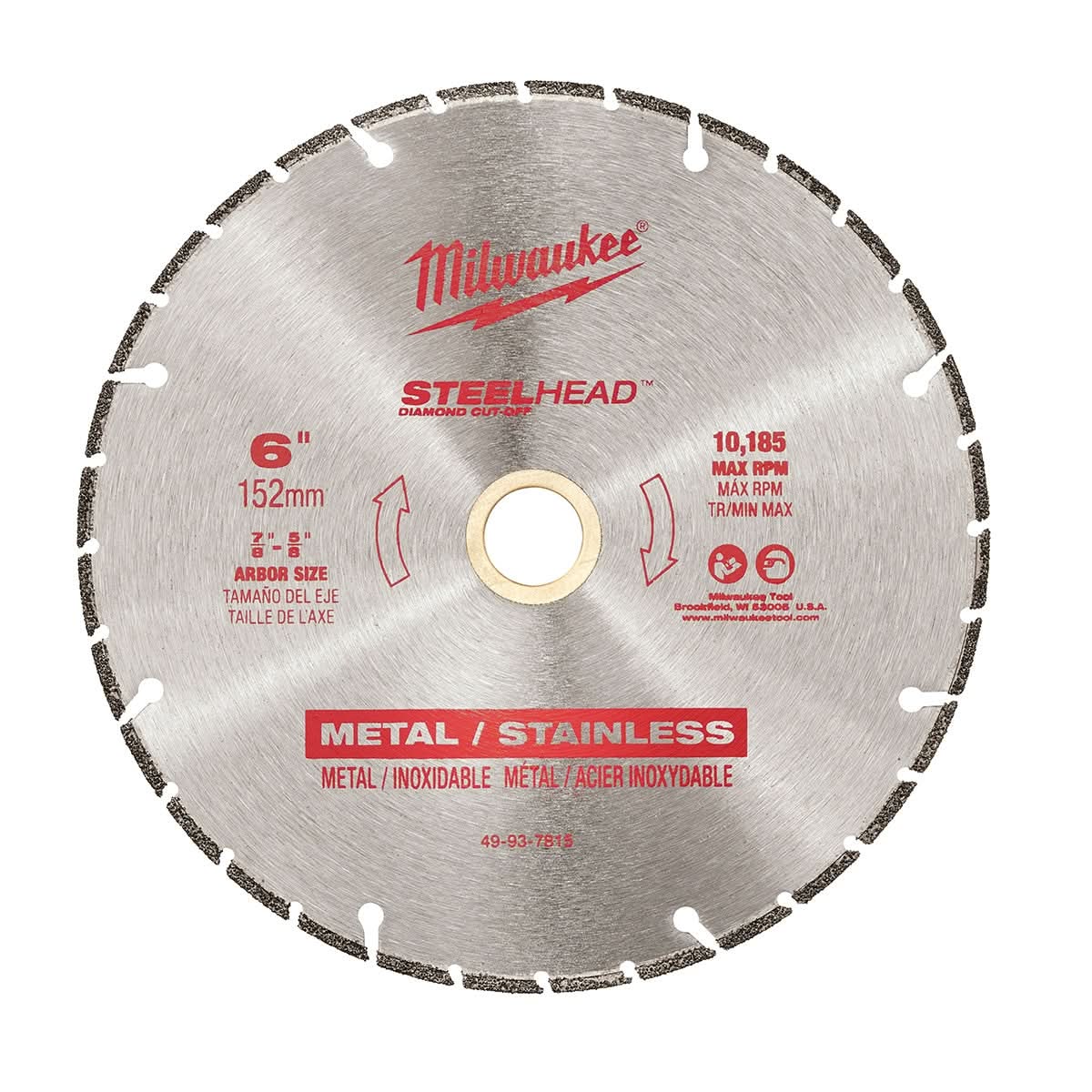 Milwaukee 49-93-7815 6" SteelHead Diamond Cut-Off – Tool Nut