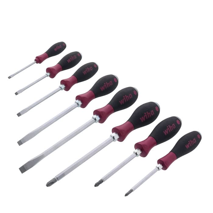 Wiha 53390 5-Piece MicroFinish Xheavy Duty Slotted and Phillips Screwd ...