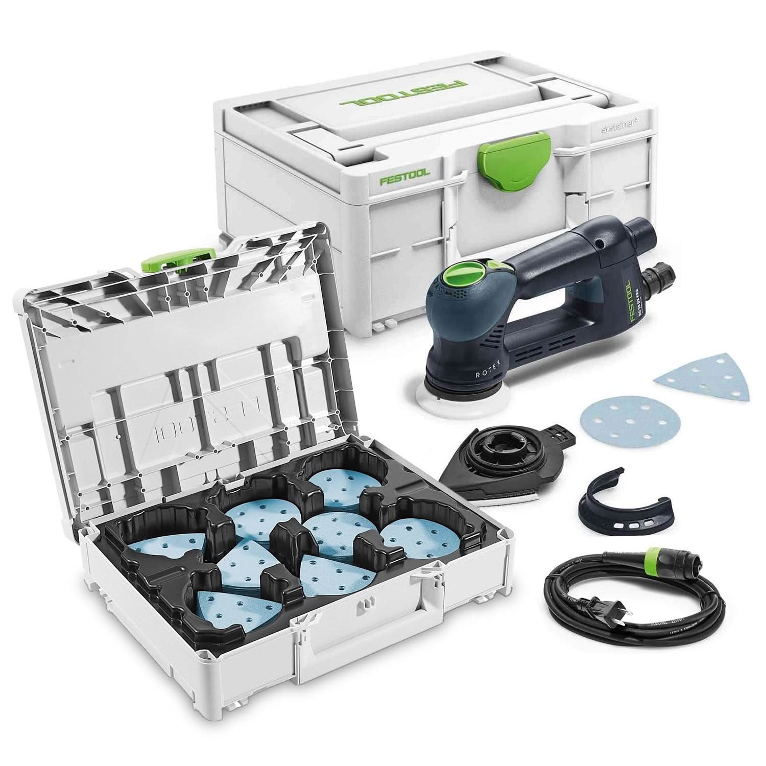 Festool RO 90 DX FEQ-Plus Rotex Sander Set w/ Granat Abrasive Value Se ...