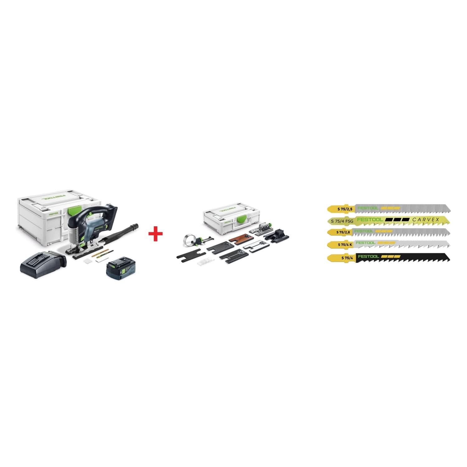 Festool PSBC 420 EB Carvex Jigsaw 4.0Ah Systainer3 Kit with Imperial A ...