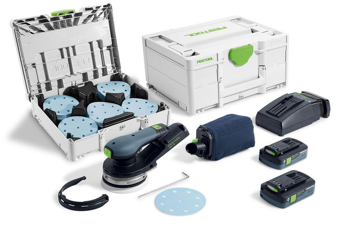 Festool Cordless 18V ETSC 2 125mm (5-in.) Sander Kit w/ 100-Piece GRAN ...