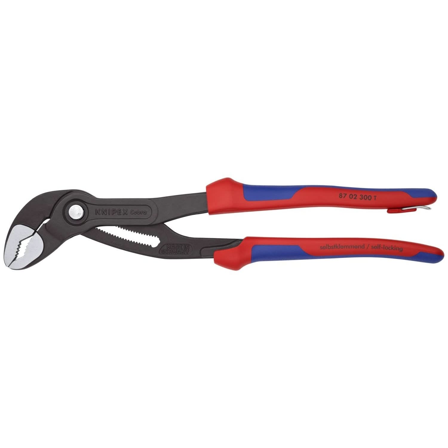 Knipex 87 02 300 T BKA Cobra Water Pump Pliers-Tethered Attachment ...