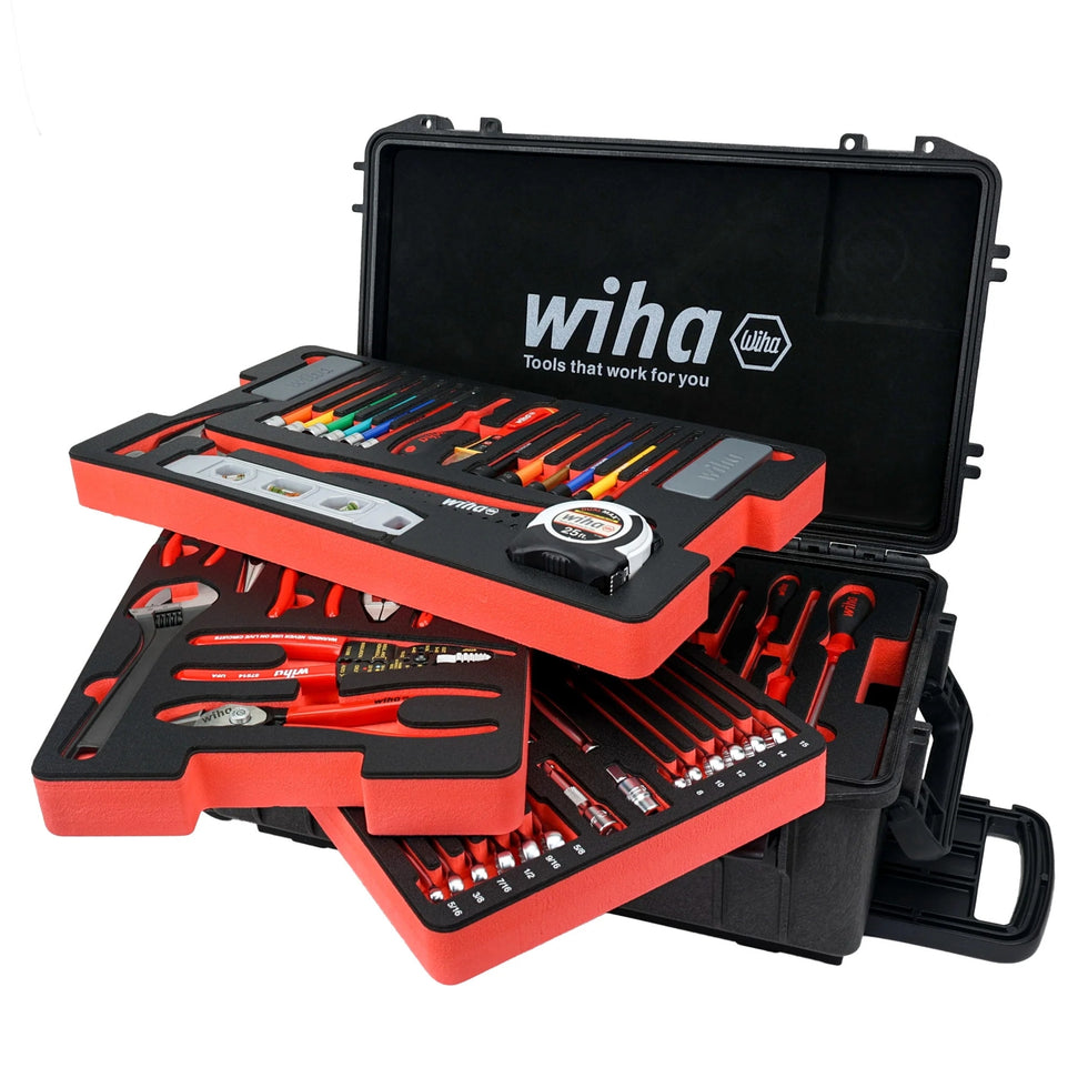 Wiha 92100 194-Piece Premium Tool Kit w/ Rolling Tool Box – Tool Nut