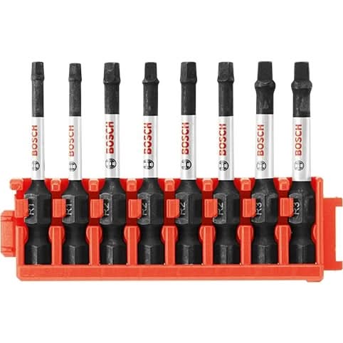 Bosch CCSSQV208 8-Piece Impact Tough Square 2" Power Bits with Clip fo ...