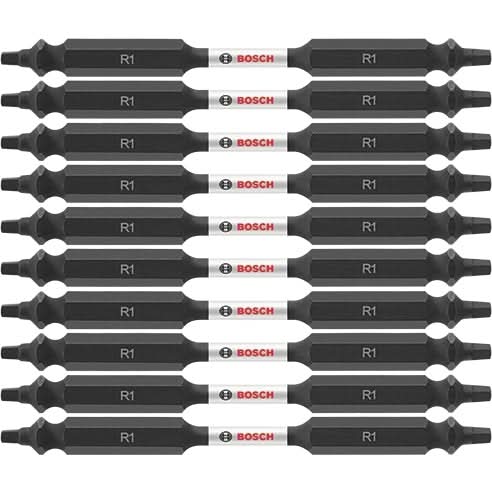 Bosch ITDESQ135B 10-Piece Impact Tough 3.5 In. Square #1 Double-Ended ...