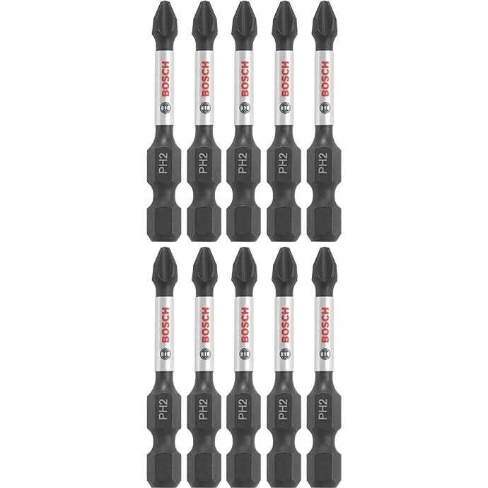Bosch ITPH22B 10-Piece Impact Tough 2 In. Phillips #2 Power Bits – Tool Nut