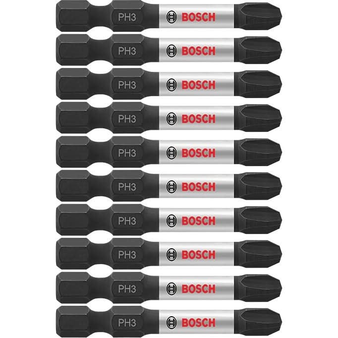 Bosch ITPH32B 10-Piece Impact Tough 2 In. Phillips #3 Power Bits – Tool Nut