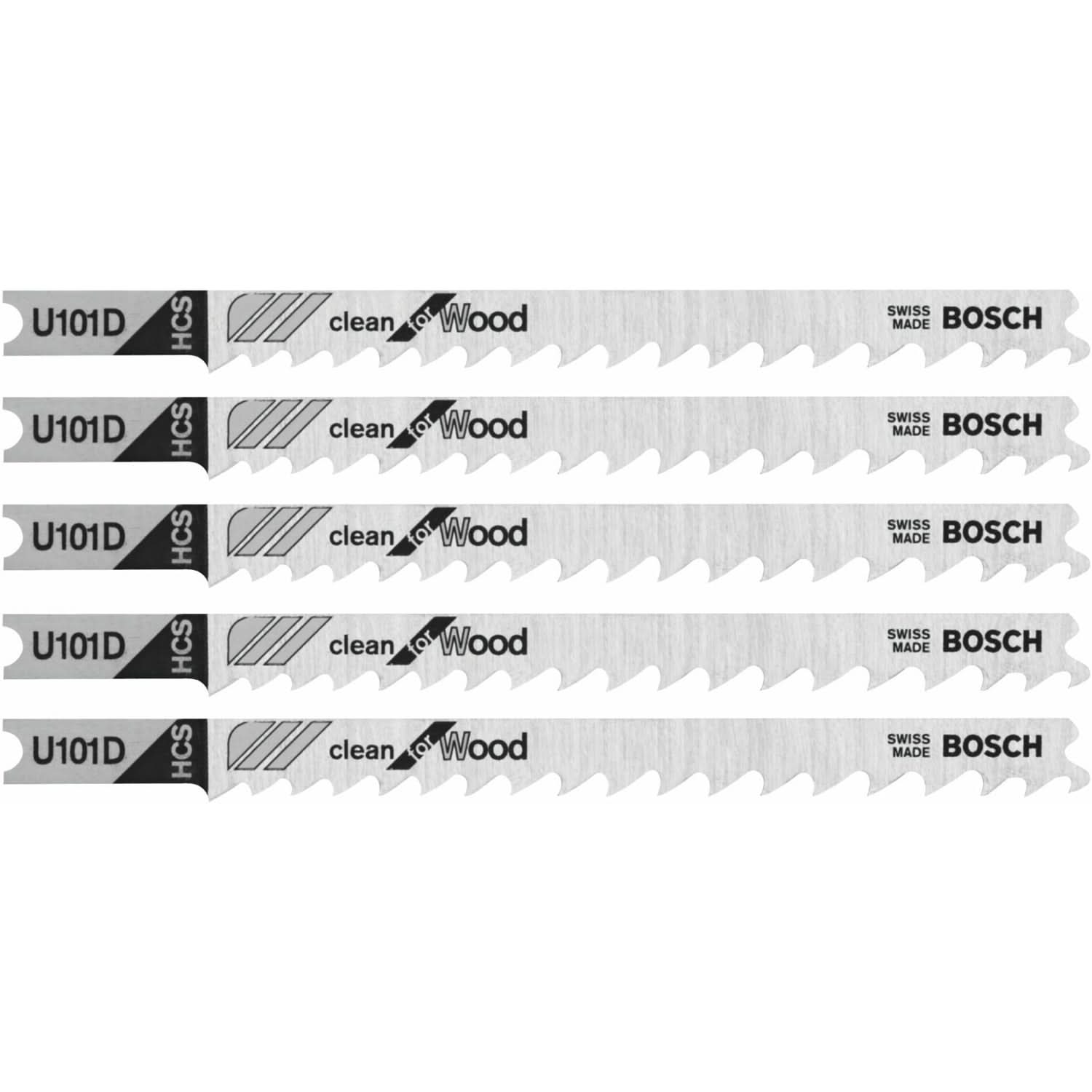 Bosch U101D3 3-Piece 4 In. 6 TPI Clean for Wood U-shank Jig Saw Blades ...