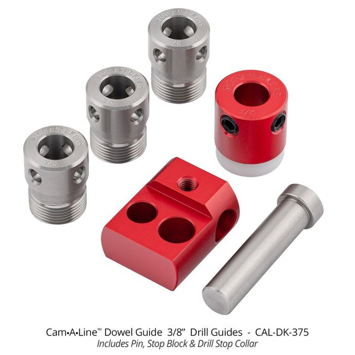 Woodpeckers CAL-DK-375 Cam-A-Line 3/8" Drill Guides, Drill Stop Collar ...