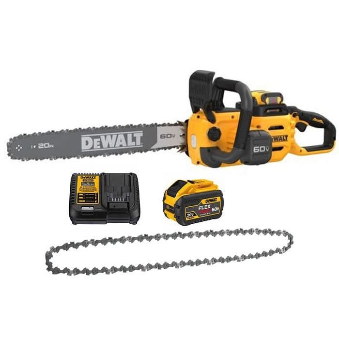 DeWalt DCCS677Z1 60V MAX Brushless 20 in. Chainsaw 15.0Ah Kit w/ Spare ...