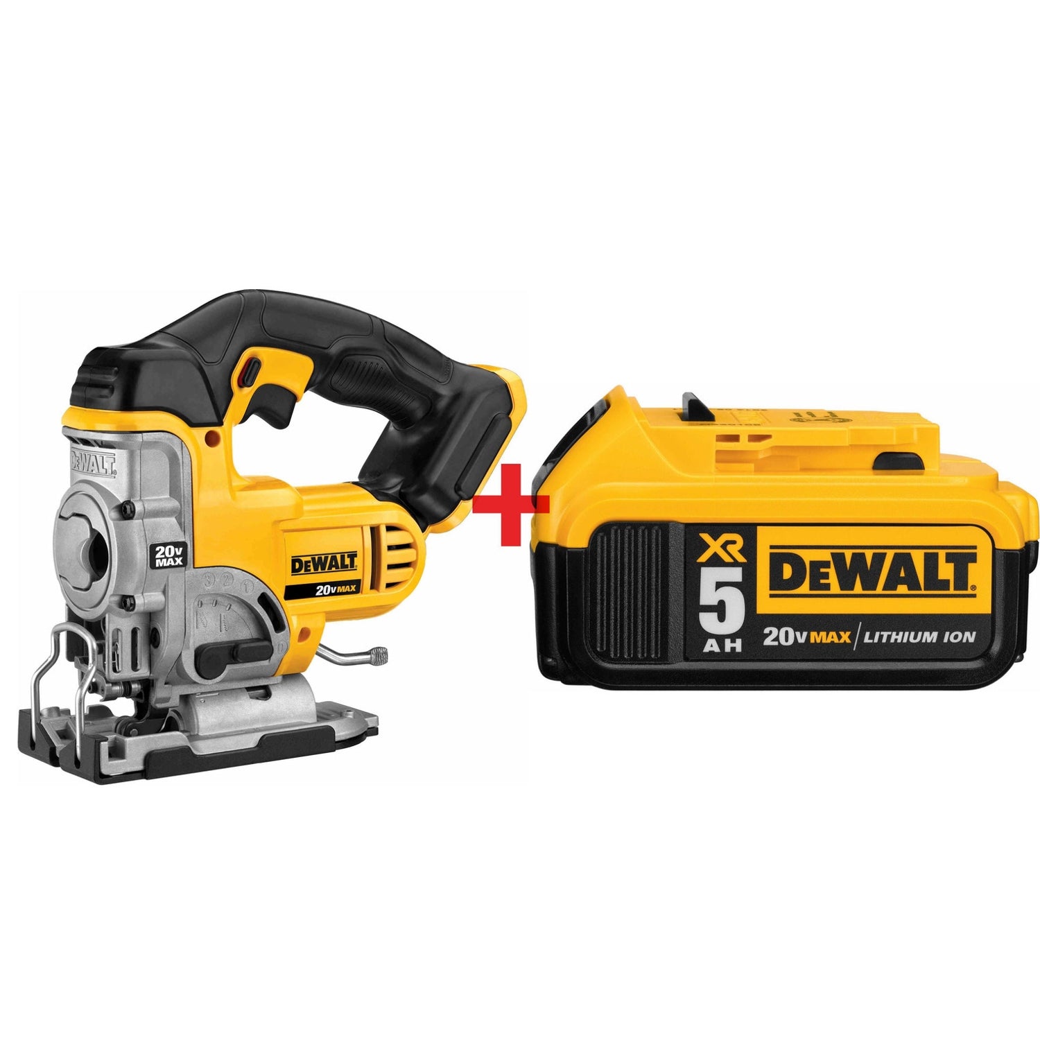 DeWalt 20V MAX Jigsaw plus 20V MAX 5.0Ah Battery – Tool Nut