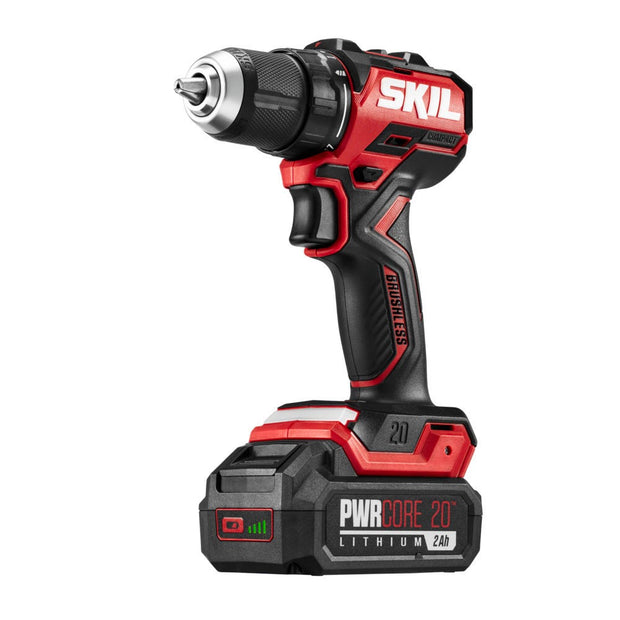 SKIL PWR CORE 20 Brushless 20V 1/2 IN. Compact Drill Driver Kit – Tool Nut