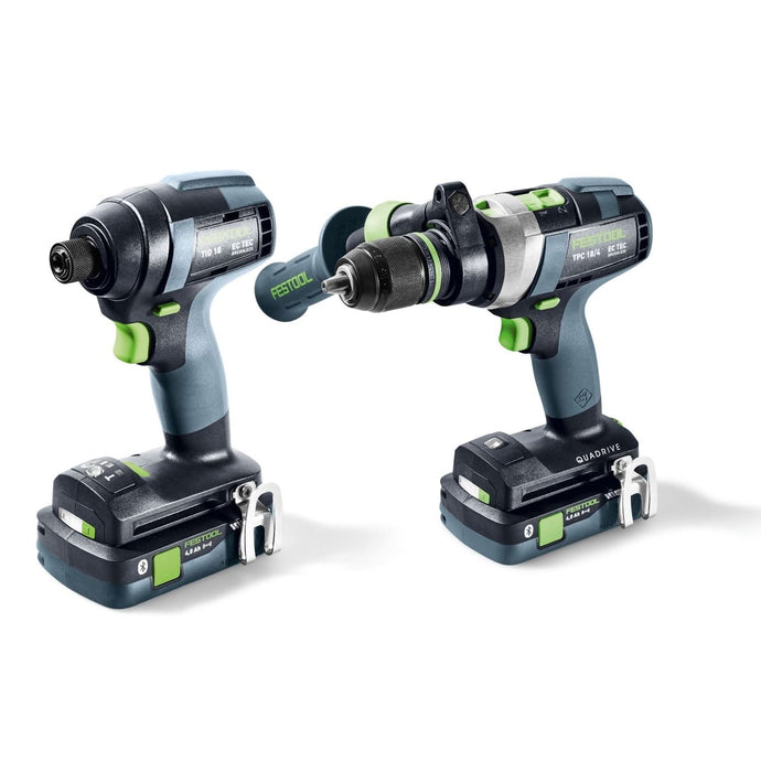 Festool 577616 QUADRIVE TPC 18/4 Cordless Hammer Drill and TID 18 Cord ...
