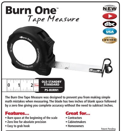 Fastcap PS-BURN1 Burn One Standard 16' Tape Measure – Tool Nut