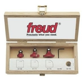 Freud 89-100 3 Piece Round Over/Beading Router Bit Sets (1/4-Inch Shan ...