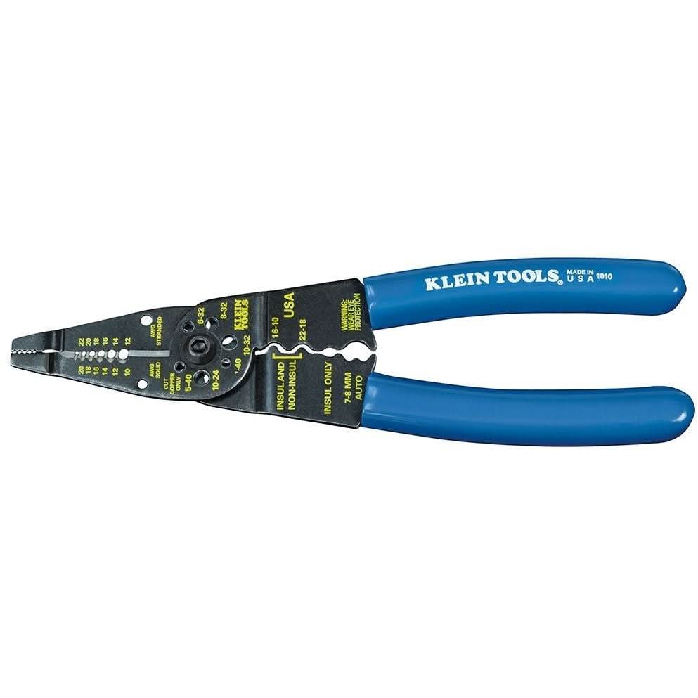 Klein 1010 Long Nose Multi Tool Wire Stripper, Wire Cutters, Crimping ...