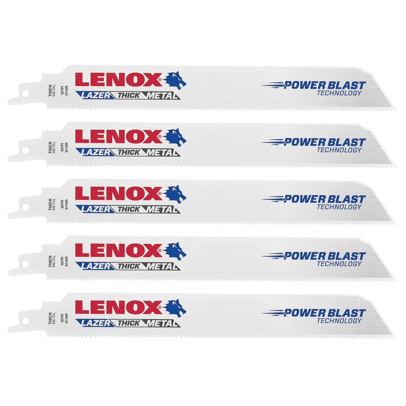 Lenox 201769110R LAZER 9110R Bi-Metal Reciprocating Saw Blades, 9-inch ...