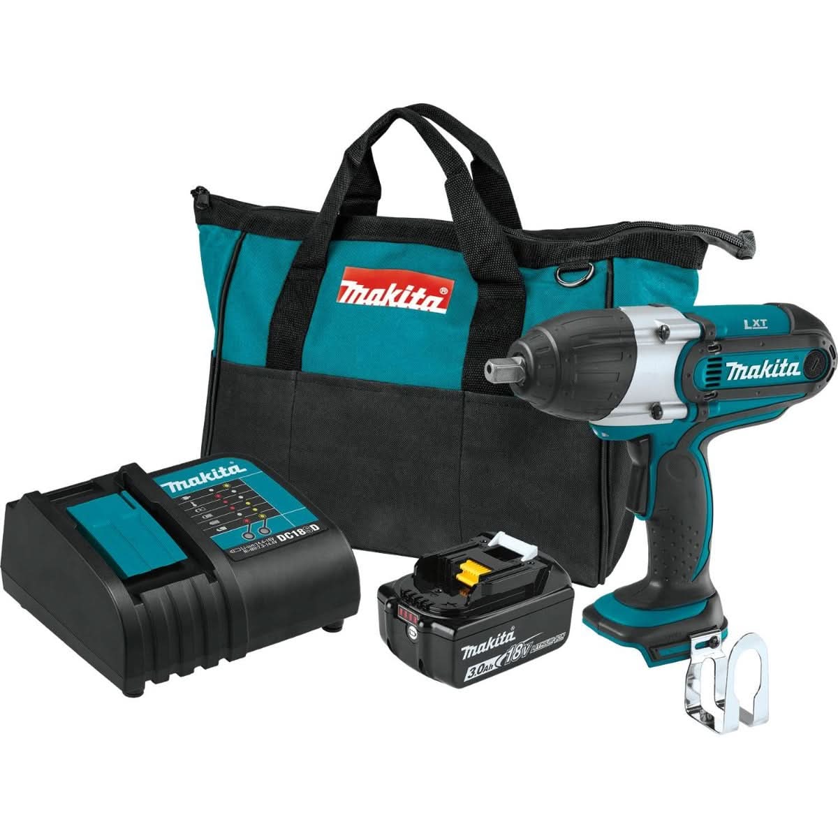Makita XWT04S1 18V LXT Lithium-Ion Cordless 1/2" Sq. Drive Impact Wren ...
