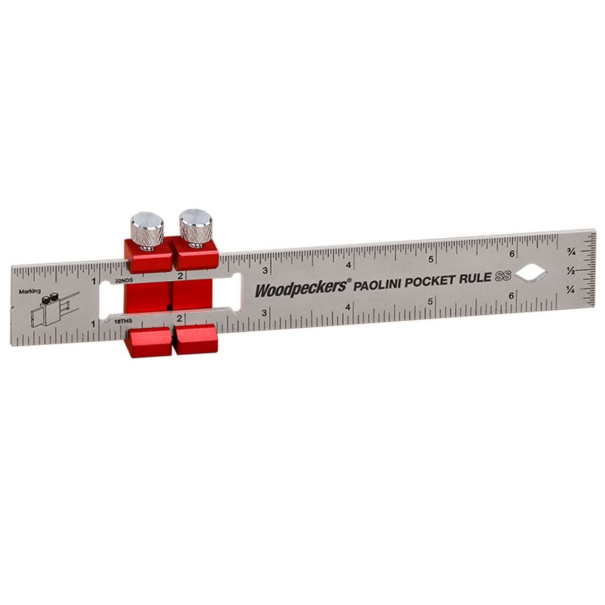 Woodpeckers PPRSS-6-19 Paolini Pocket Rule -6 Inch Stainless Steel ...