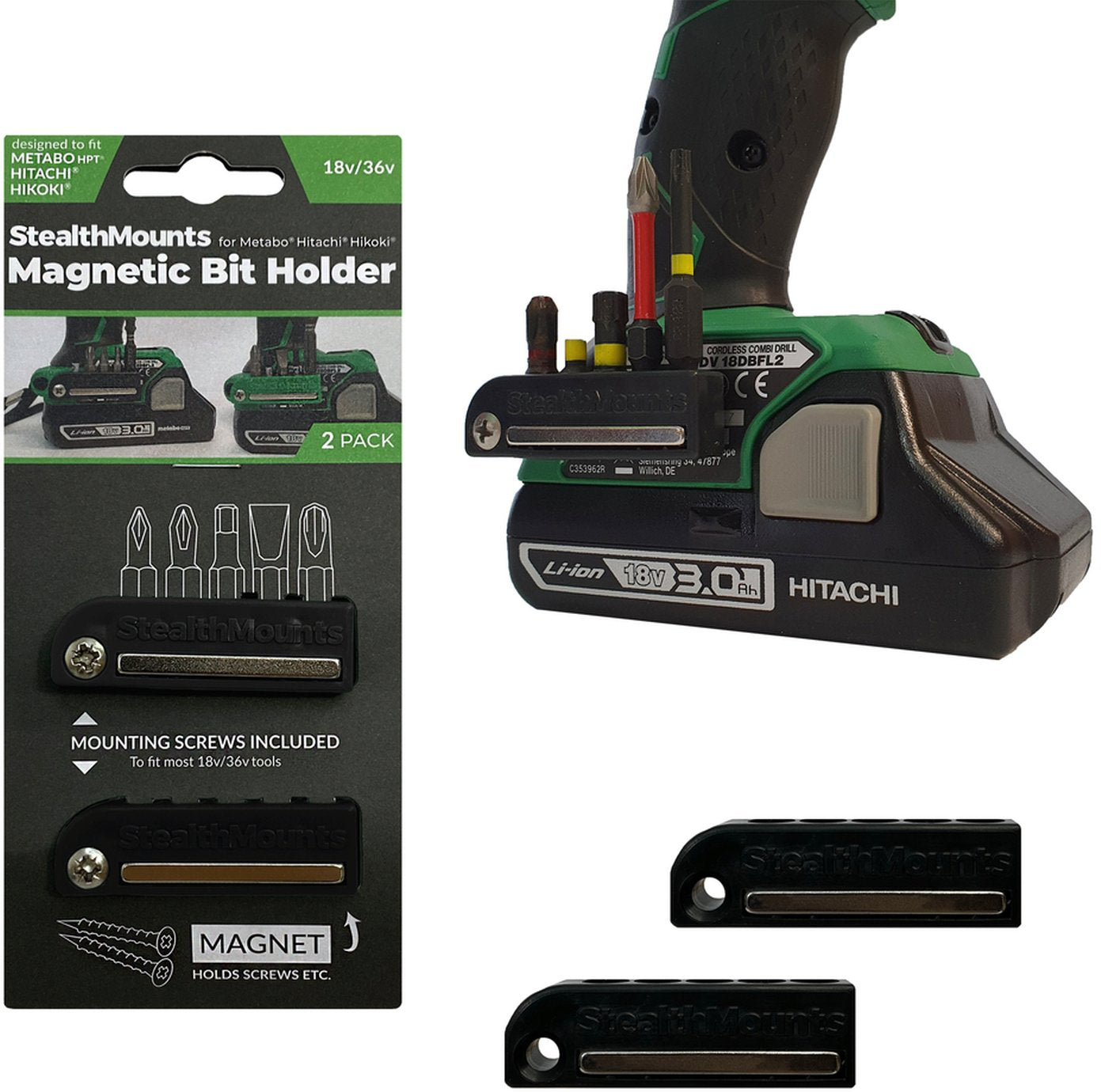 StealthMounts Magnetic Bit Holder for HIKOKI / Metabo HPT / Hitachi To ...