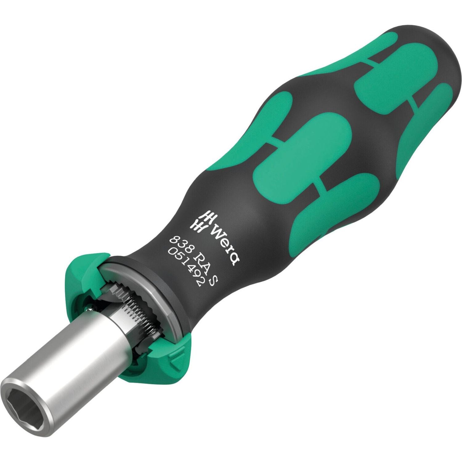 Wera 838 Ra S Bit-Holding Handle With Ratchet Functionality, 1/4-in ...