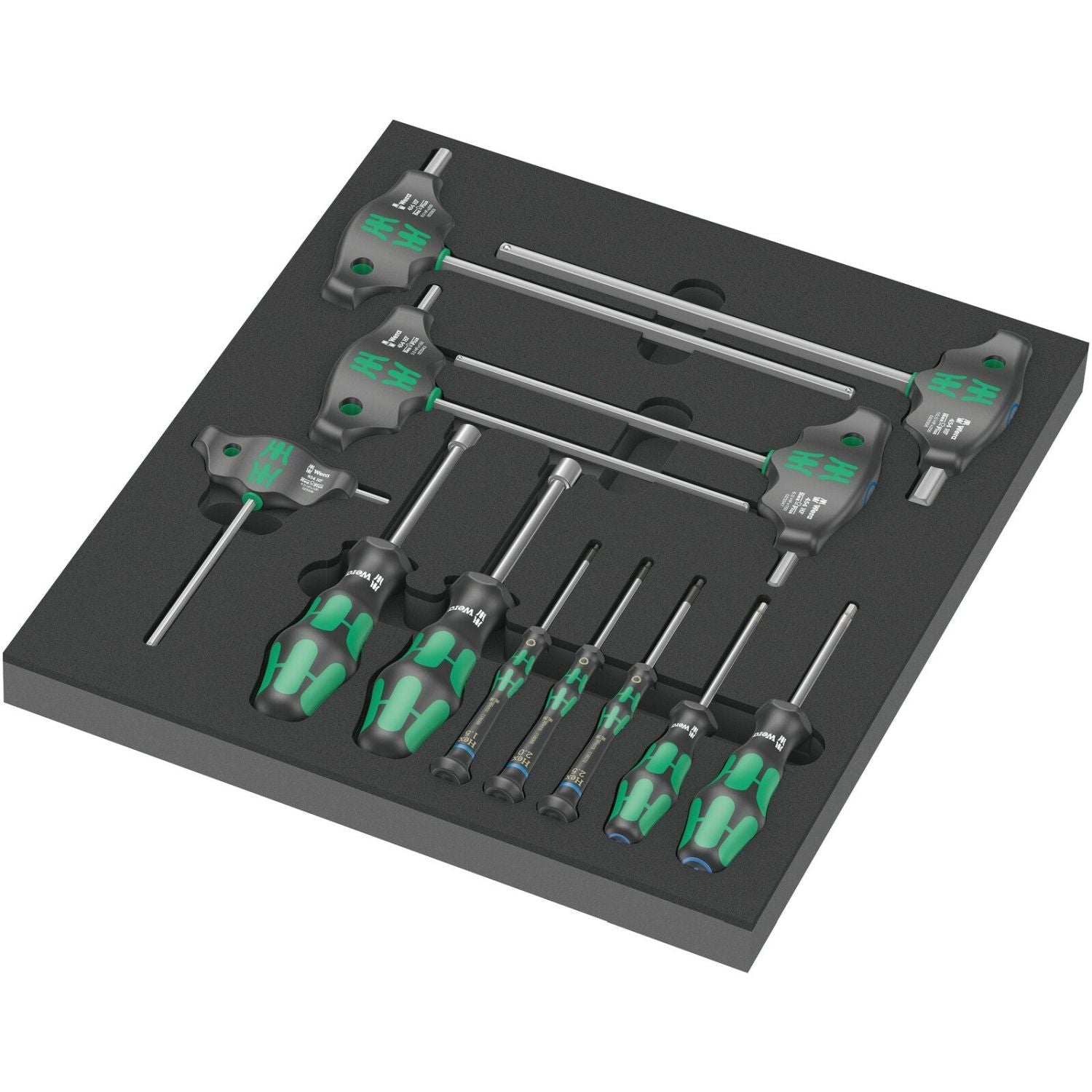 Wera 9713 Foam Insert Hex Screwdriver Set 1, 12-Pieces – Tool Nut