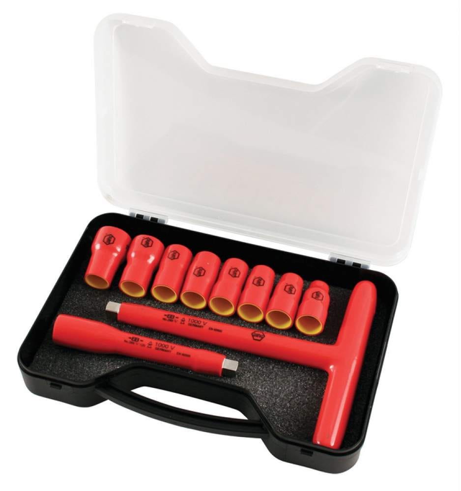 Wiha 31595 Insulated 3/8" Drive T-Handle and Metric Sockets 10 Pi ...