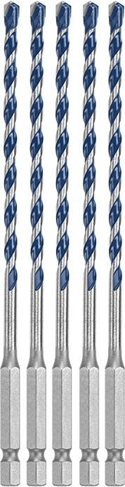 Bosch HCBG0405T 5 Piece 3 16 x 6 BlueGranite Turbo Carbide Hammer Drill Bits